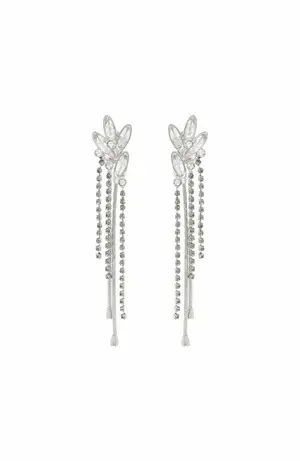 LANVIN Aede Crystal Earrings - Silverrystal