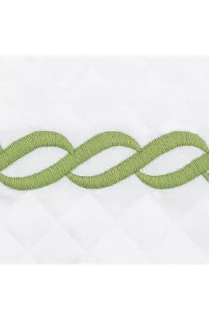 MATOUK Classic Chain Scallop Matelassé Pillow Sham - Spring Green