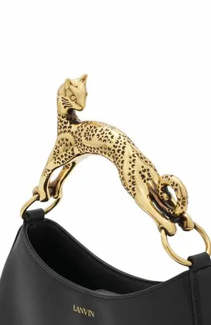 LANVIN Hobo Cat Leather Bag