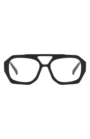 FIFTH & NINTH Sutton Aviator Blue Light Blocking Glasses - Black/ Clear