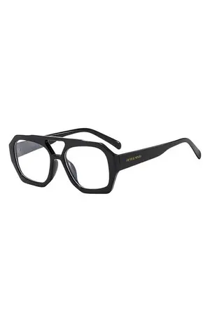 FIFTH & NINTH Sutton Aviator Blue Light Blocking Glasses - Black/ Clear
