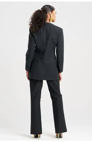 Natori Embroidered Canvas Blazer