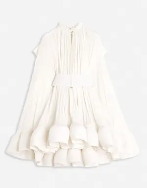 LANVIN Short Charmeuse Dress - Off White