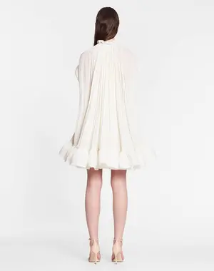 LANVIN Short Charmeuse Dress - Off White