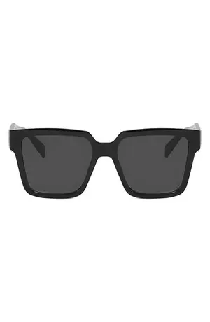 FIFTH & NINTH Oversized Square Sunglasses - Black/ Black