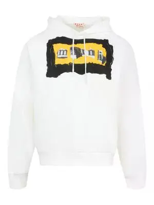 Marni Graphic-print Hoodie - White