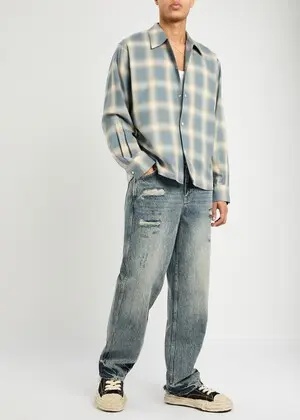 SECOND / LAYER Relaxed Long Sleeve Cotton-blend Shirt