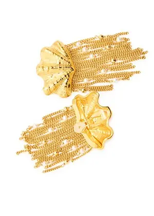 Chloé Shells Fringed Drop Earrings