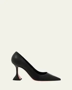 Amina Muaddi Ami Pointed Leather Pumps