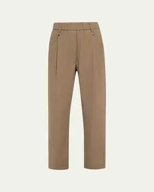 Brunello Cucinelli Cotton Twill Ankle Pants
