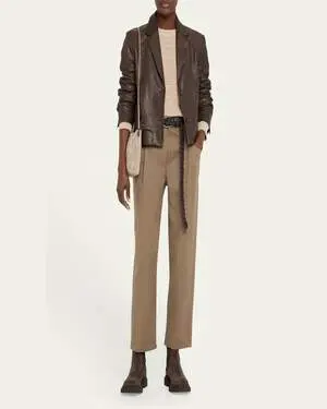 Brunello Cucinelli Cotton Twill Ankle Pants
