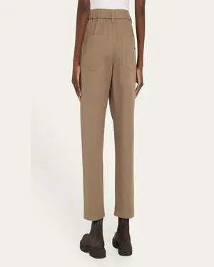 Brunello Cucinelli Cotton Twill Ankle Pants