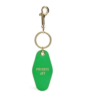 Harrods Leather Private Jet Keyring