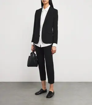 Theory Admiral Crepe Staple Blazer - Black
