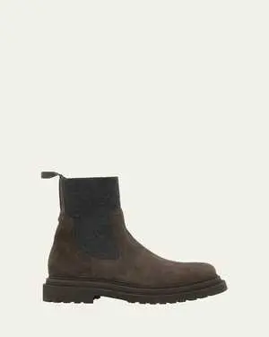 Brunello Cucinelli Suede Chelsea Boots