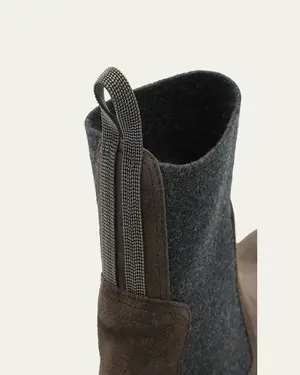 Brunello Cucinelli Suede Chelsea Boots