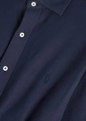 Polo Ralph Lauren Textured Cotton Shirt With Embroidered Crest