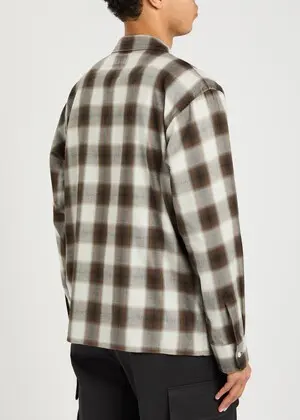 SECOND / LAYER Zip Relaxed Long Sleeve Cotton-blend Shirt