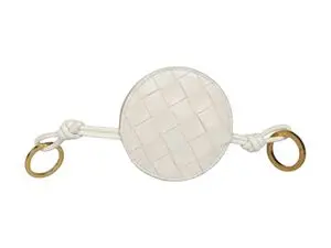 Bottega Veneta Leather Keyring - White