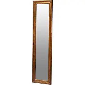 PUEBCO Teak Wood Figure Mirror - Brown