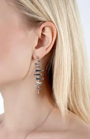 LUCY QUARTERMAINE Shard Statement Drop Earrings