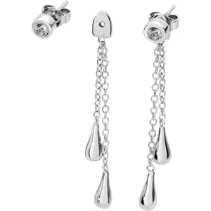 LUCY QUARTERMAINE Removable Drop Earrings With White Topaz - Sterling Silver