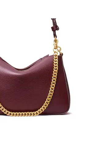 Tory Burch Small Perry Leather Shoulder Bag - Beetle Berry