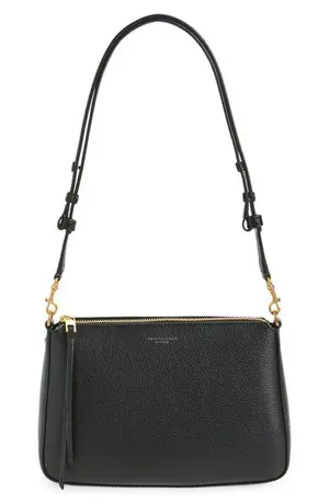Tory Burch Small Perry Leather Shoulder Bag - Black