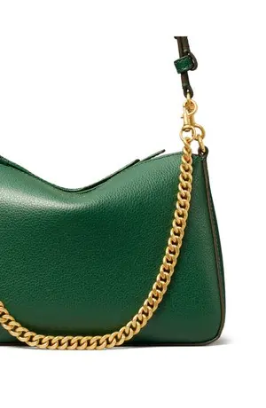 Tory Burch Small Perry Leather Shoulder Bag - Dark Kale
