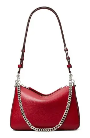 Tory Burch Small Perry Leather Shoulder Bag Red