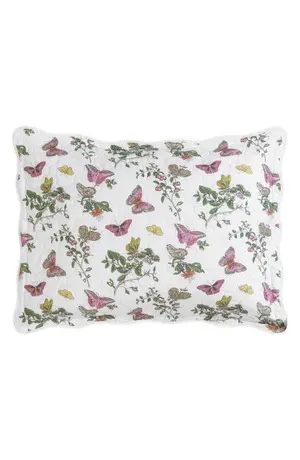 MATOUK Baudin Butterfly Quilted Sham - Baudin Butterfly Pink