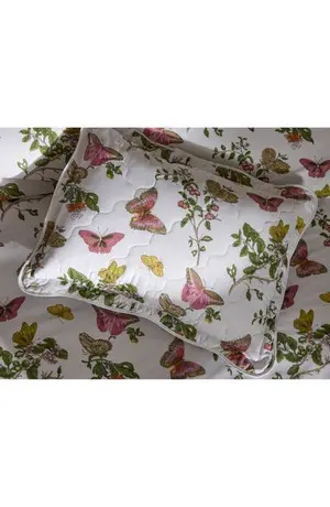 MATOUK Baudin Butterfly Quilted Sham - Baudin Butterfly Pink