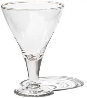PUEBCO Blown Glass Triangle Dessert Cup - Clear