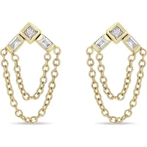 Zoe Chicco Paris 14k Gold & Diamond Drop Earrings - 14k Yellow Gold