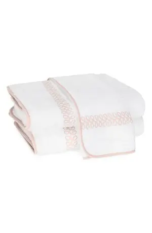 MATOUK Astor Braid Bath Sheet Blush