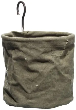 PUEBCO Vintage Tent Fabric Hook Basket