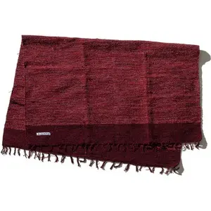 PUEBCO Handloomed Recycled Yarn Rug - Burgundy