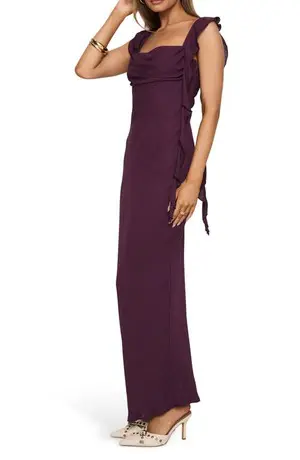 Princess Polly Lanai Ruffle Sleeveless Maxi Dress - Plum