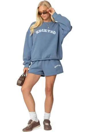 EDIKTED Graphic Sweat Shorts