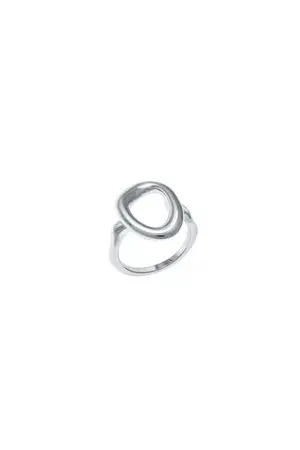 LUCY QUARTERMAINE Volcan Open Ring - Sterling Silver