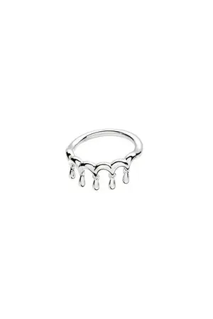 LUCY QUARTERMAINE Waterfall Five Drip Ring - Sterling Silver