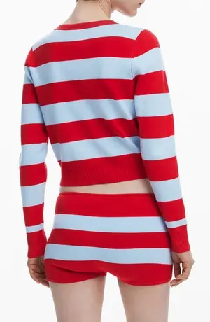 Desigual Stripe Cardigan Sweater