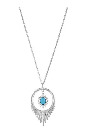 LUCY QUARTERMAINE Egyptian Turquoise Pendant - Sterling Silver