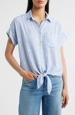 Beachlunchlounge Tie Detailed Shirts For Women