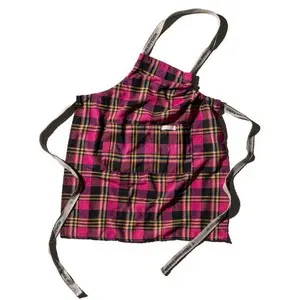 PUEBCO Recycle Cotton Check Apron - Pink