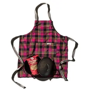 PUEBCO Recycle Cotton Check Apron - Pink