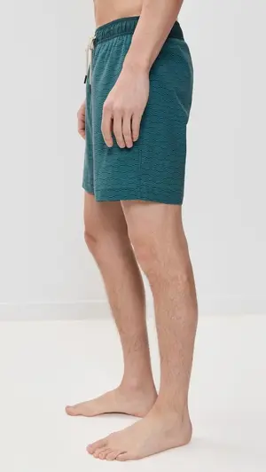 FAIR HARBOR Bayberry Swim Trunks - Green Waves