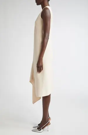 Akris Asymmetric Wool Dress - Seashell