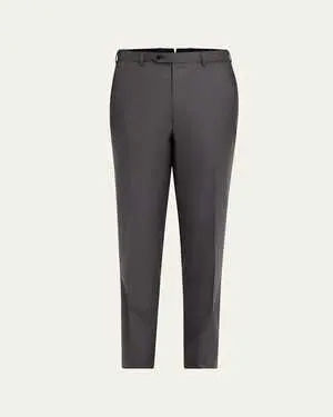 Brioni Brioni Solid Twill Dress Trousers - Grey