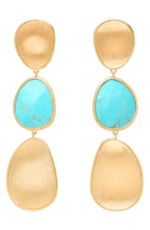 Marco Bicego Lunaria Turquoise Triple Drop Earrings